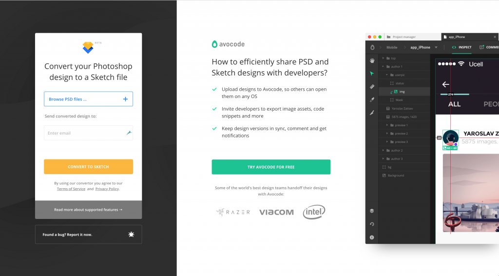 Photoshop in Sketch-Dateien konvertieren mit Avocode